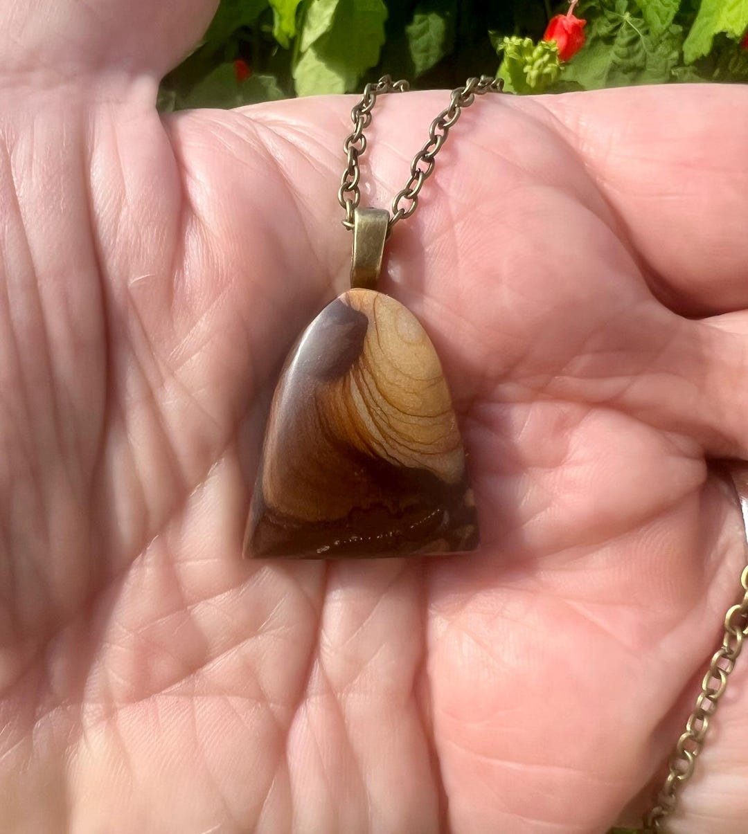 Andromeda Jasper Bell Pendant Necklace - Etsy
