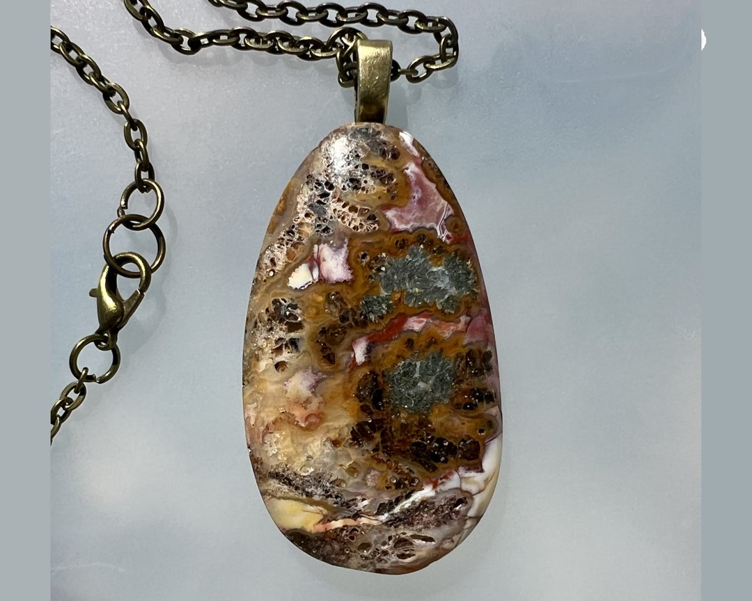 Red Marcasite Teardrop (2) Pendant Necklace - Etsy