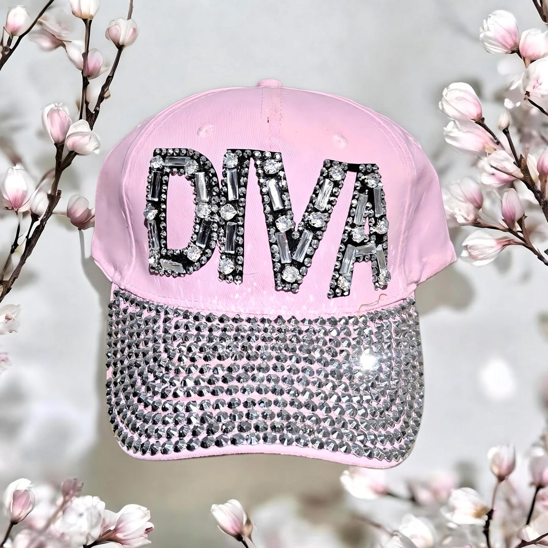 Pink Rhinestone diva Baseball Cap Glamorous Bling Cap - Etsy