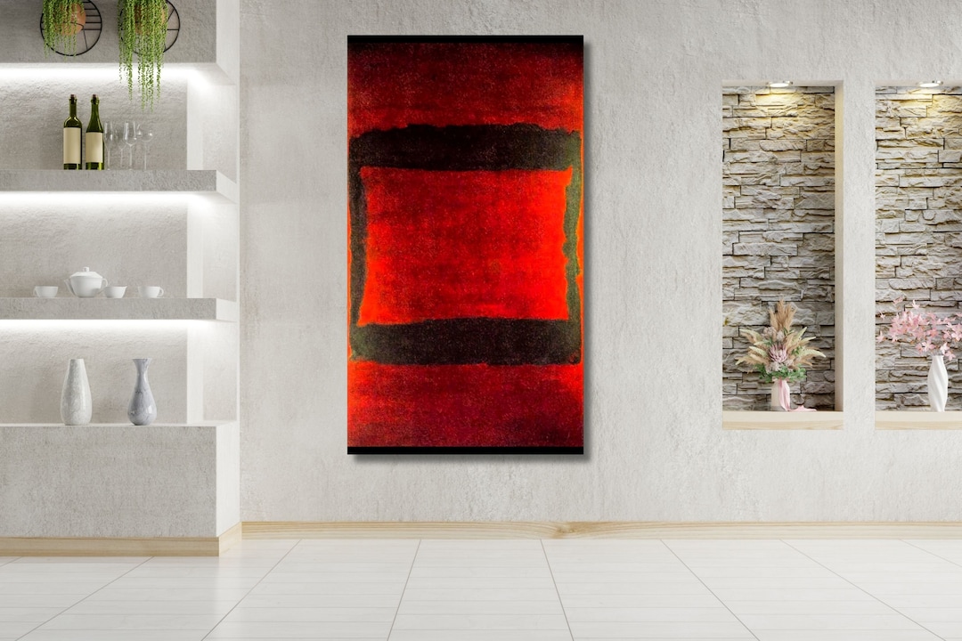 Mark Rothko Print Black on Maroon Oil Painting on Canvas,mark Rothko ...