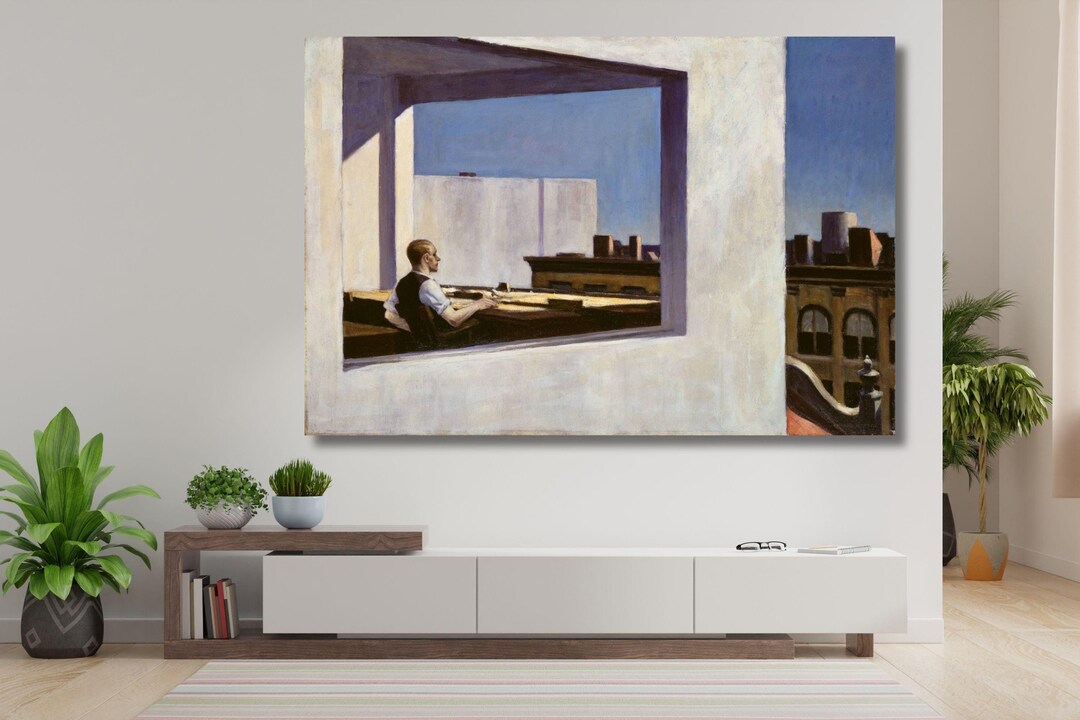 Edward Hopper Print Office in a Small City on Canvas,edward Hopper ...