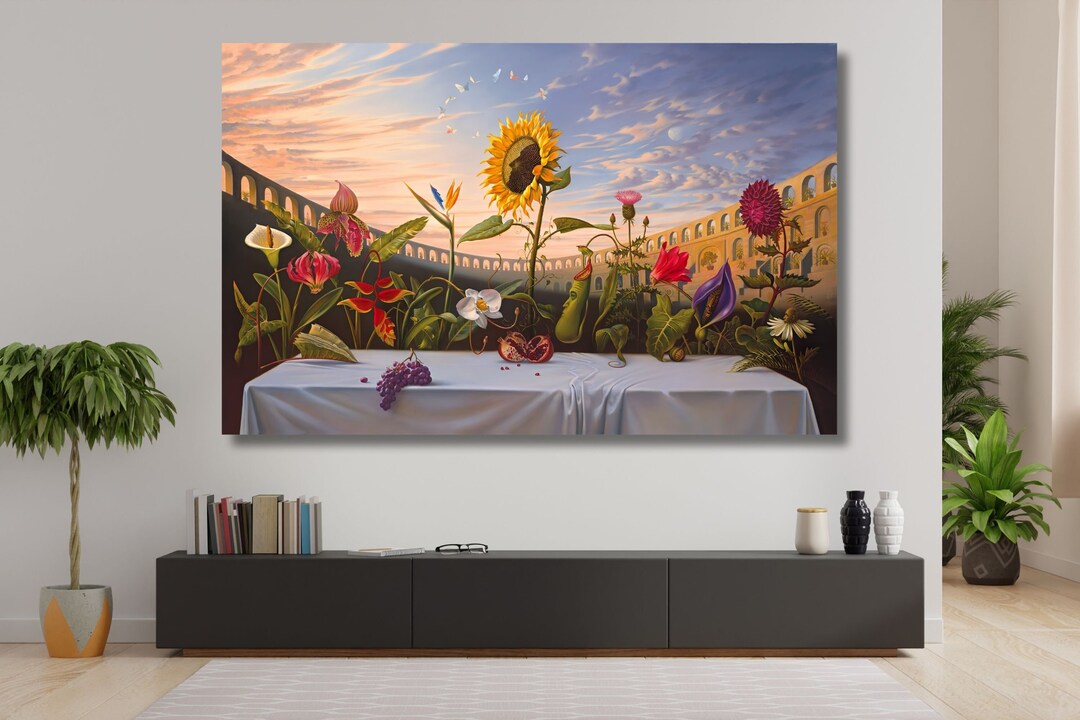 Last Supper With Flowers Vladimir Kush Print,vladimir Kush Painting ...