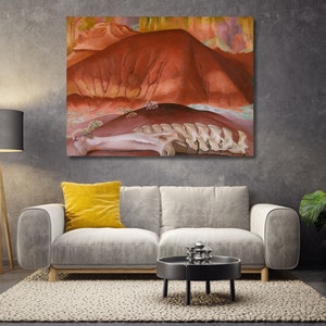 Georgia O'keeffe 1941 Red Hills and Bones Oil on Canvas,georgia O ...