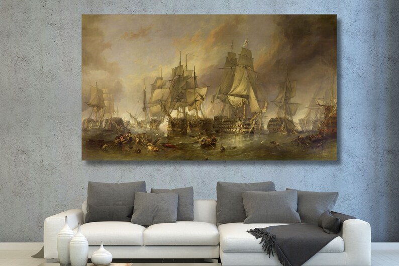 The Battle of Trafalgar by Clarkson Frederick Stanfield, Naval Battle ...
