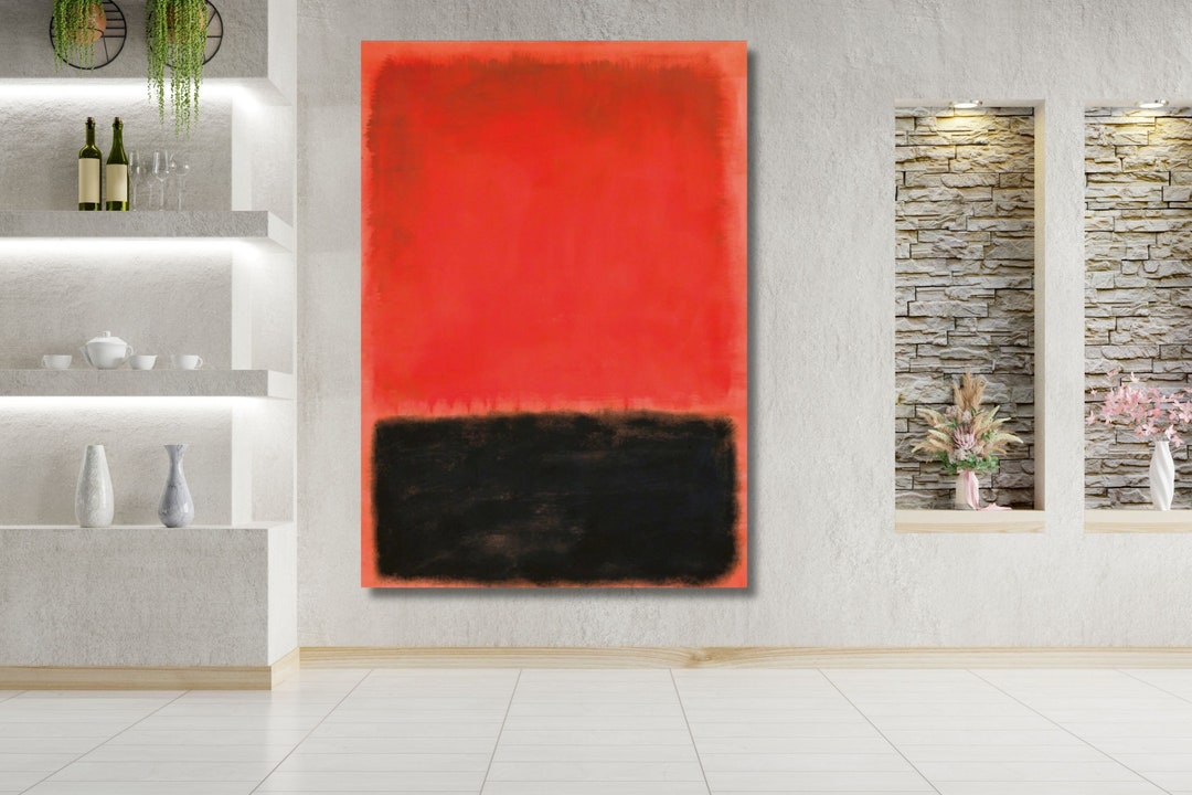 Mark Rothko Print Red Over Black Oil on Canvas,mark Rothko Paintings ...