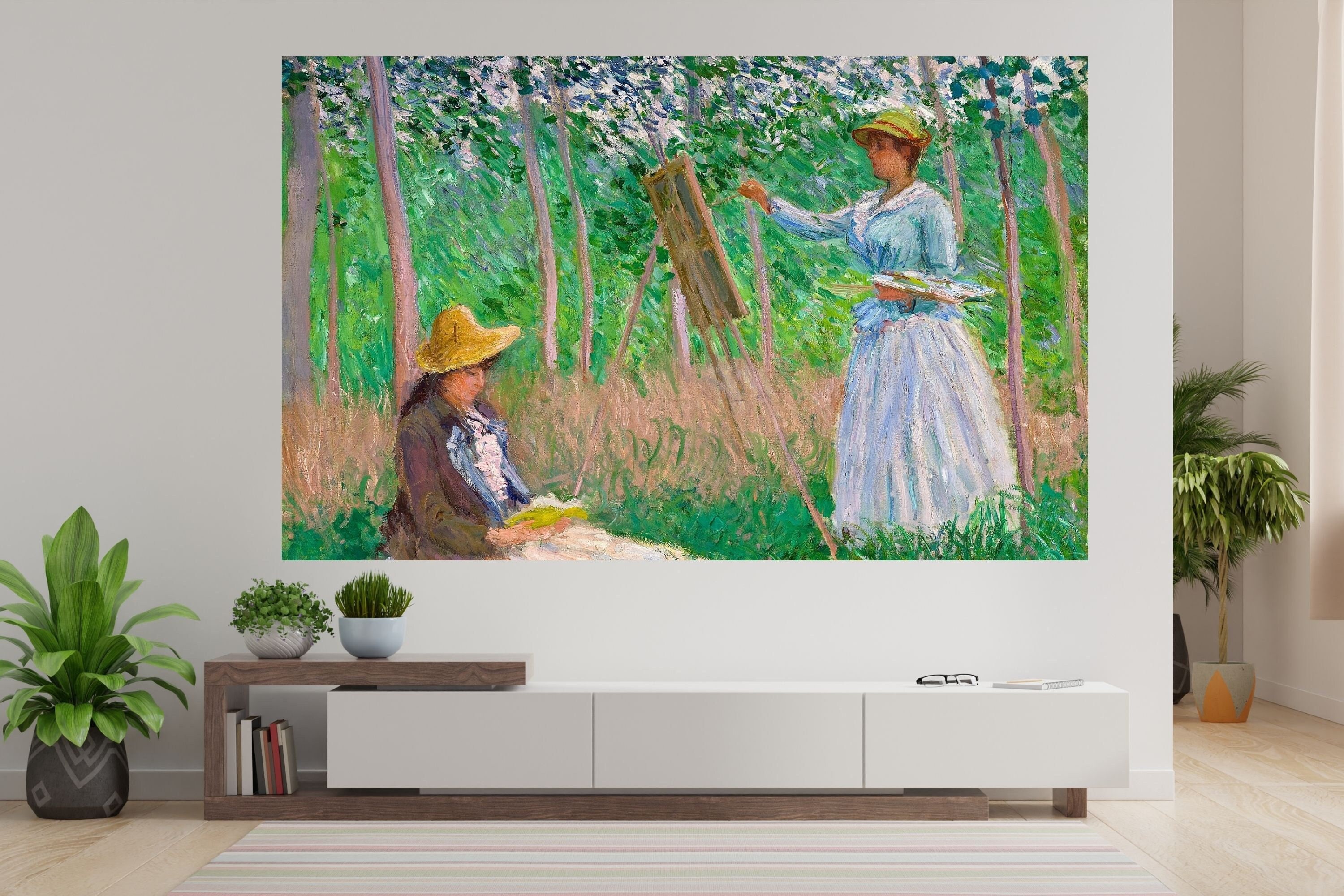 Claude Monet Print in the Woods at Giverny on Canvas,claude Monet ...