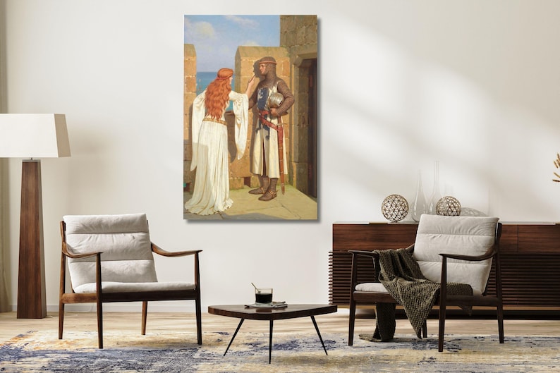 Edmund Leighton the Shadow (1909) Print Canvas Wall Art 4 - Etsy