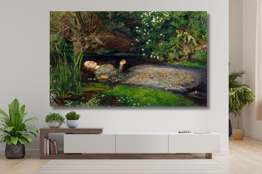 Ophelia Painting,john Everett Millais Ophelia, Ophelia Print on Canvas ...
