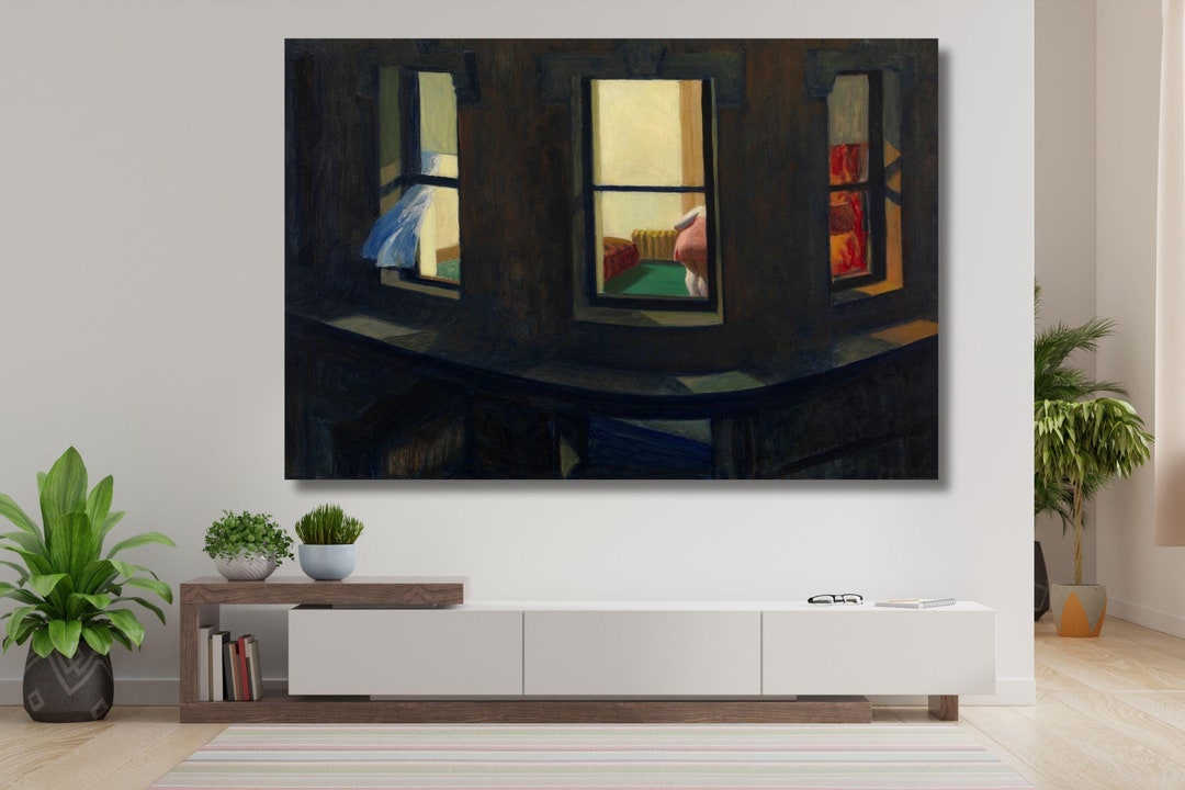 Edward Hopper Print Night Windows on Canvas,edward Hopper Artworks ...