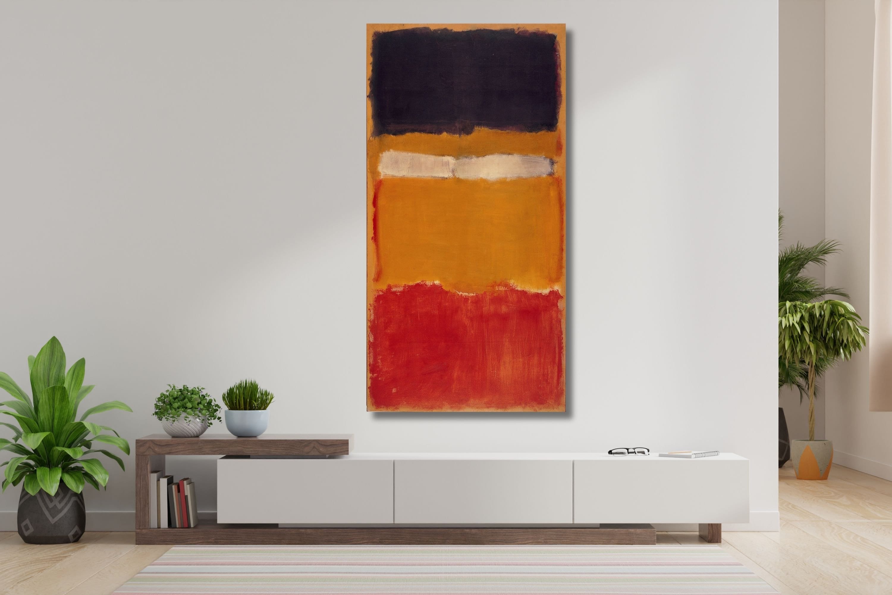 Mark Rothko No:14,red,orange,black Oil Painting on Canvas,mark Rothko ...