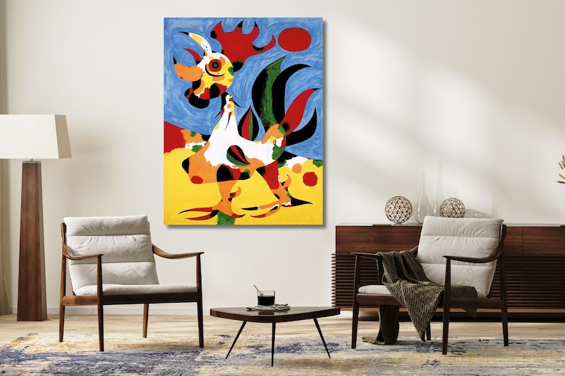 Joan Miro Le Coq , the Rooster-1939 Art Print,joan Miro Painting on ...