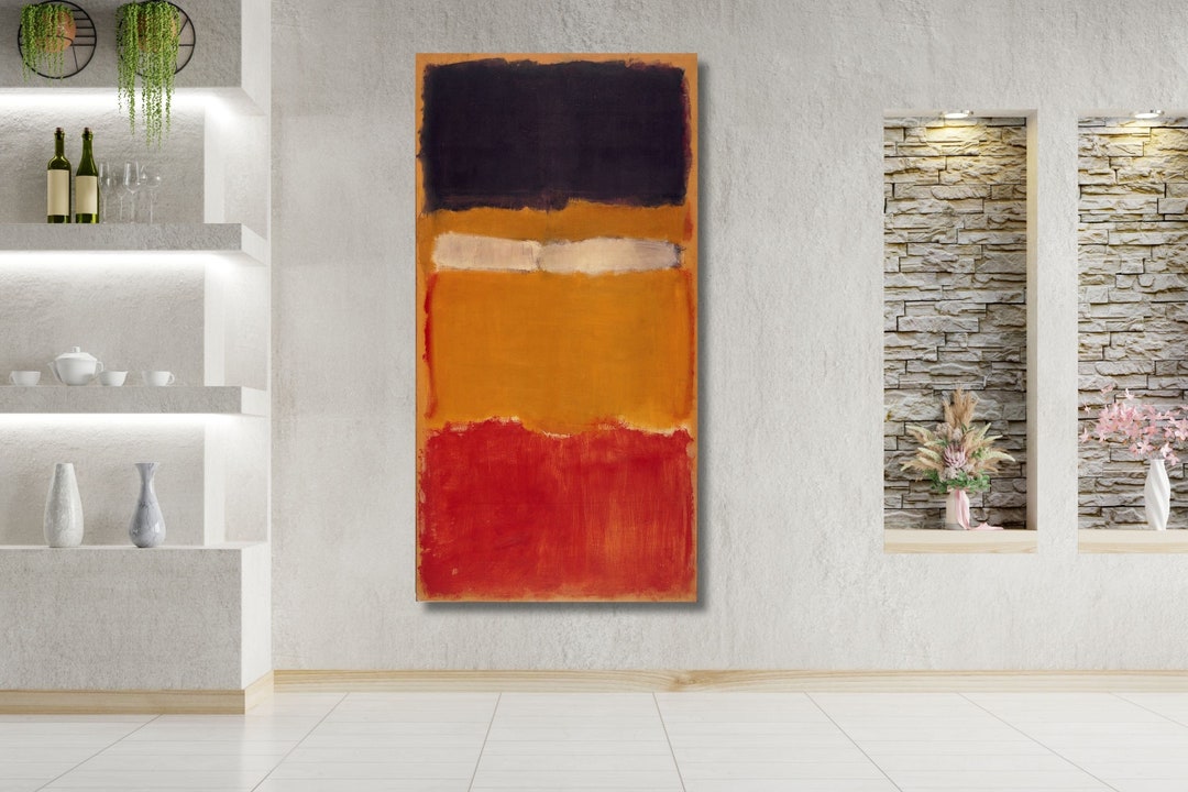 Mark Rothko No:14,red,orange,black Oil Painting on Canvas,mark Rothko ...