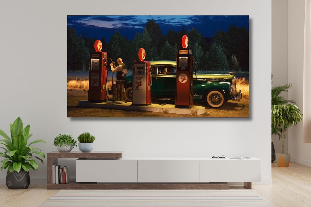 Edward Hopper Print Gas Station on Canvas,edward Hopper Artworks,edward ...