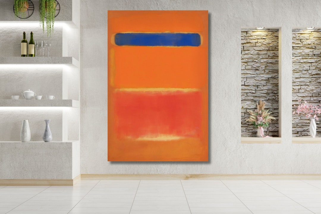 Mark Rothko Blue Over Red Painting on Canvas 51 - Etsy