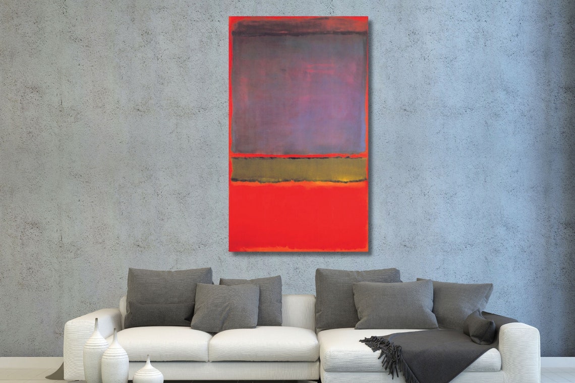 Mark Rothko Print No: 6 Violet, Green and Red 1951 on Canvas,mark ...