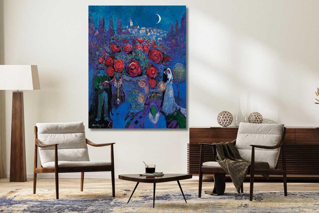 Marc Chagall,marc Chagall Print Roses,chagall Artworks,chagall Flowers ...