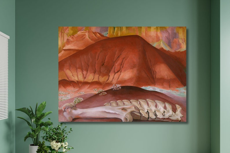 Georgia O'keeffe 1941 Red Hills and Bones Oil on Canvas,georgia O ...