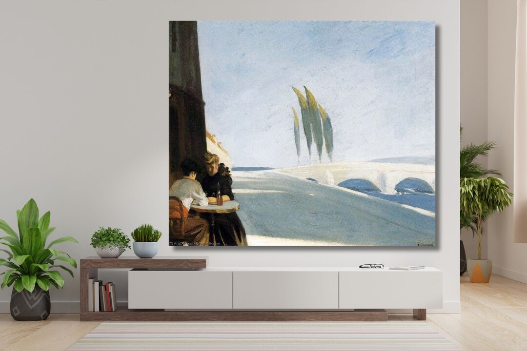 Edward Hopper Print Catmota Le Bistro 1909 on Canvas Wall Art,famous ...