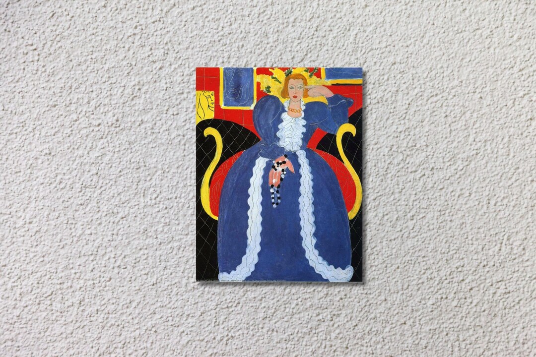 Henri Matisse Print Woman in Blue Detail (1937) Canvas Wall Art 26 - Etsy