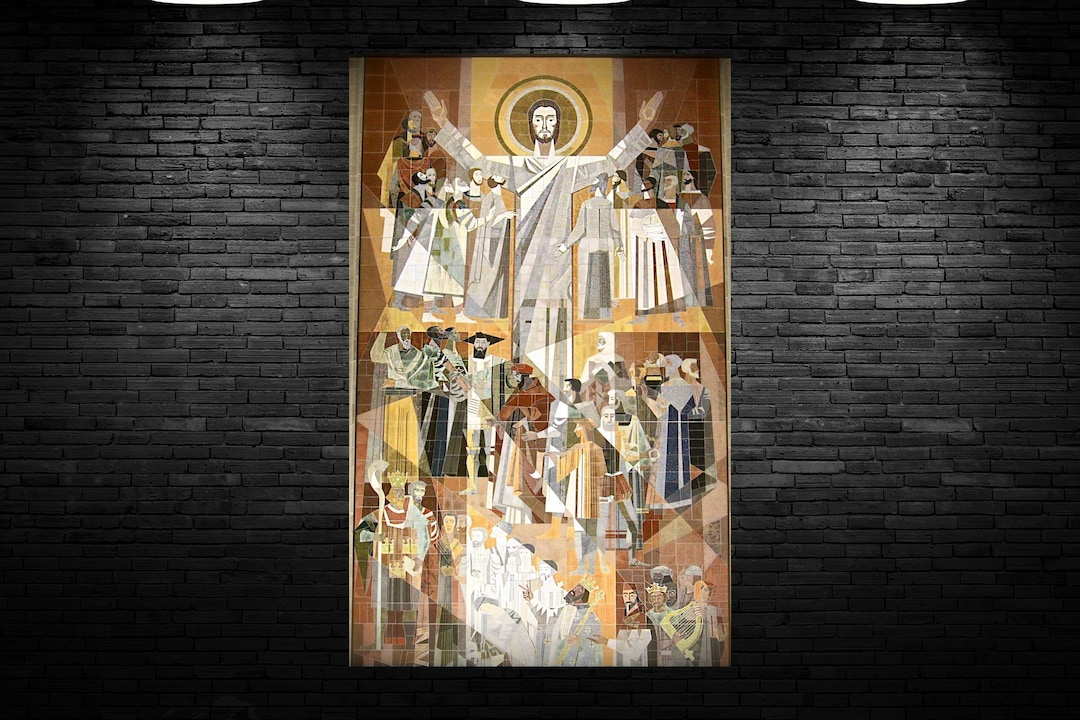 Touchdown Jesus Poster Print Art, Touchdown Jesus Canvas Wall Art ...