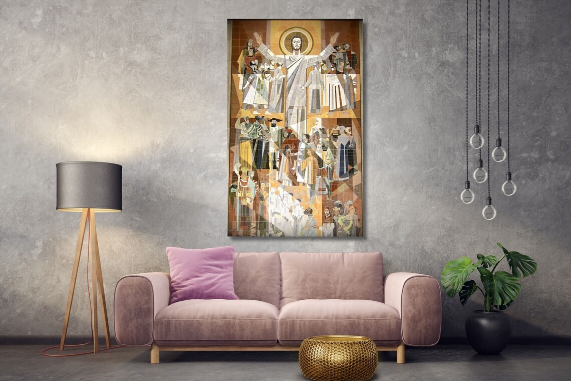 Touchdown Jesus Poster Print Art, Touchdown Jesus Canvas Wall Art ...