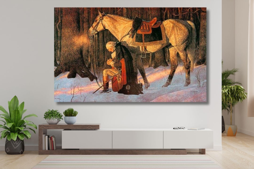The Prayer at Valley Forge Print by Arnold Friberg on Canvas,george ...