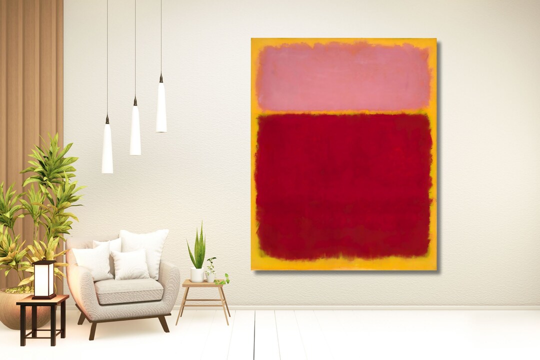 Mark Rothko Painting ,pink and Red Rothko Wall Art, Rothko Untitled ...