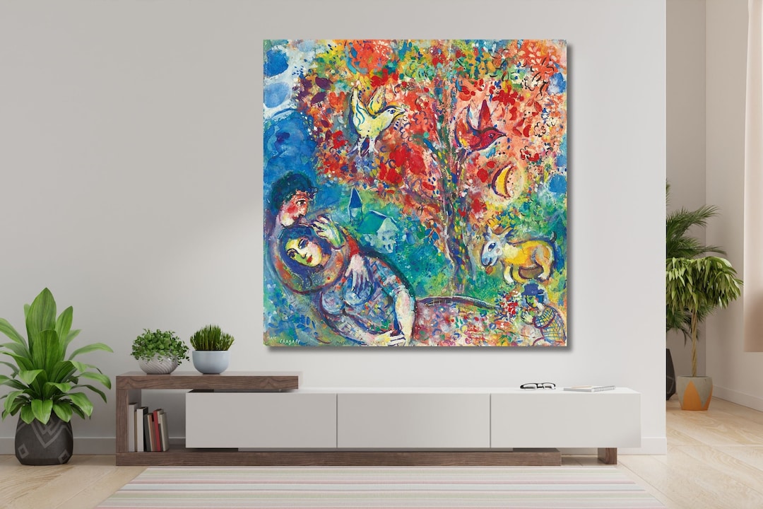 Marc Chagall,marc Chagall Print Couple Under Tree ,chagall Artworks ...