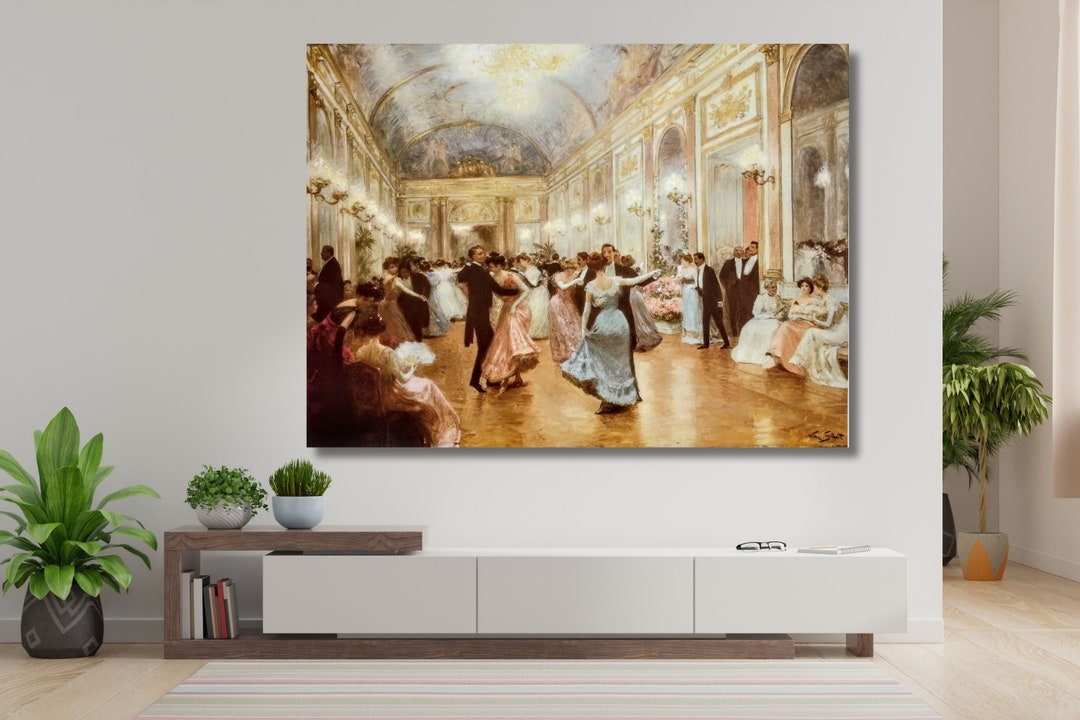 Victor Gilbert the Ball Print on Canvas, Victor Gilbert an Elegant ...