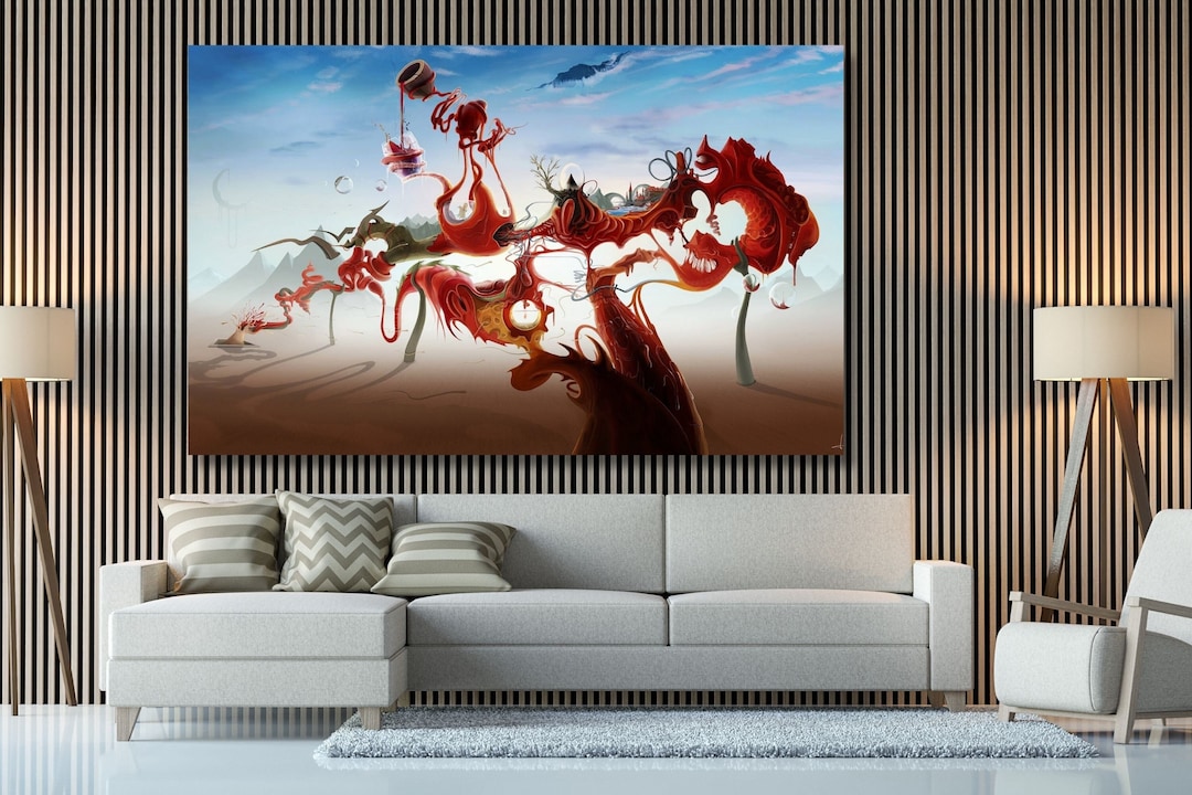 Salvador Dali,dali Print Monster on Canvas,salvador Dali Painting ...