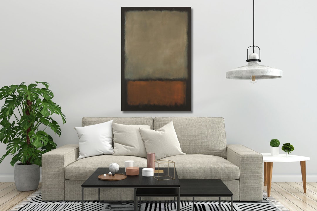 Mark Rothko Painting ,brown Rothko Wall Art, Rothko Untitled 1959 ...