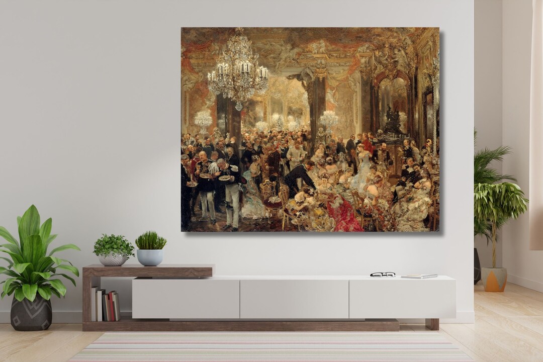 Adolph Menzel Print the Dinner at the Ball (1878),das Ballsouper the ...