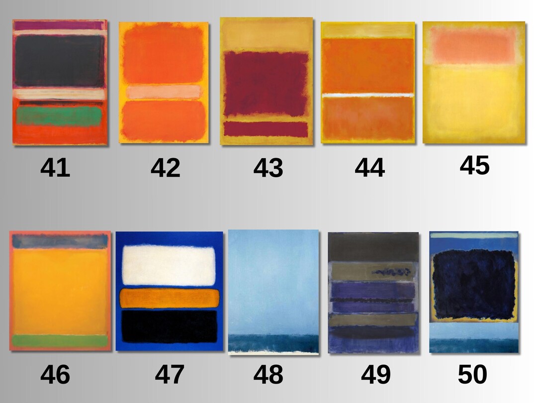 Set of 2 Mark Rothko Reproduction Canvas Wall Art Print,modern Wall Art ...