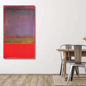 Mark Rothko Print No: 6 Violet, Green and Red 1951 on Canvas,mark ...