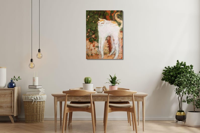 Pierre Bonnard the White Cat ,the Le Chat Blanc 1894 Print Canvas Wall ...