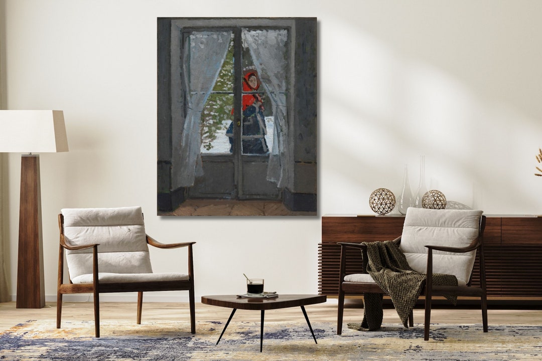 Portrait of Madame Monet,claude Monet Print the Red Cape on Canvas Wall ...