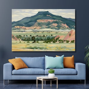 Georgia O'keeffe New Mexico Landspace Print on Canvas,georgia O'keeffe ...