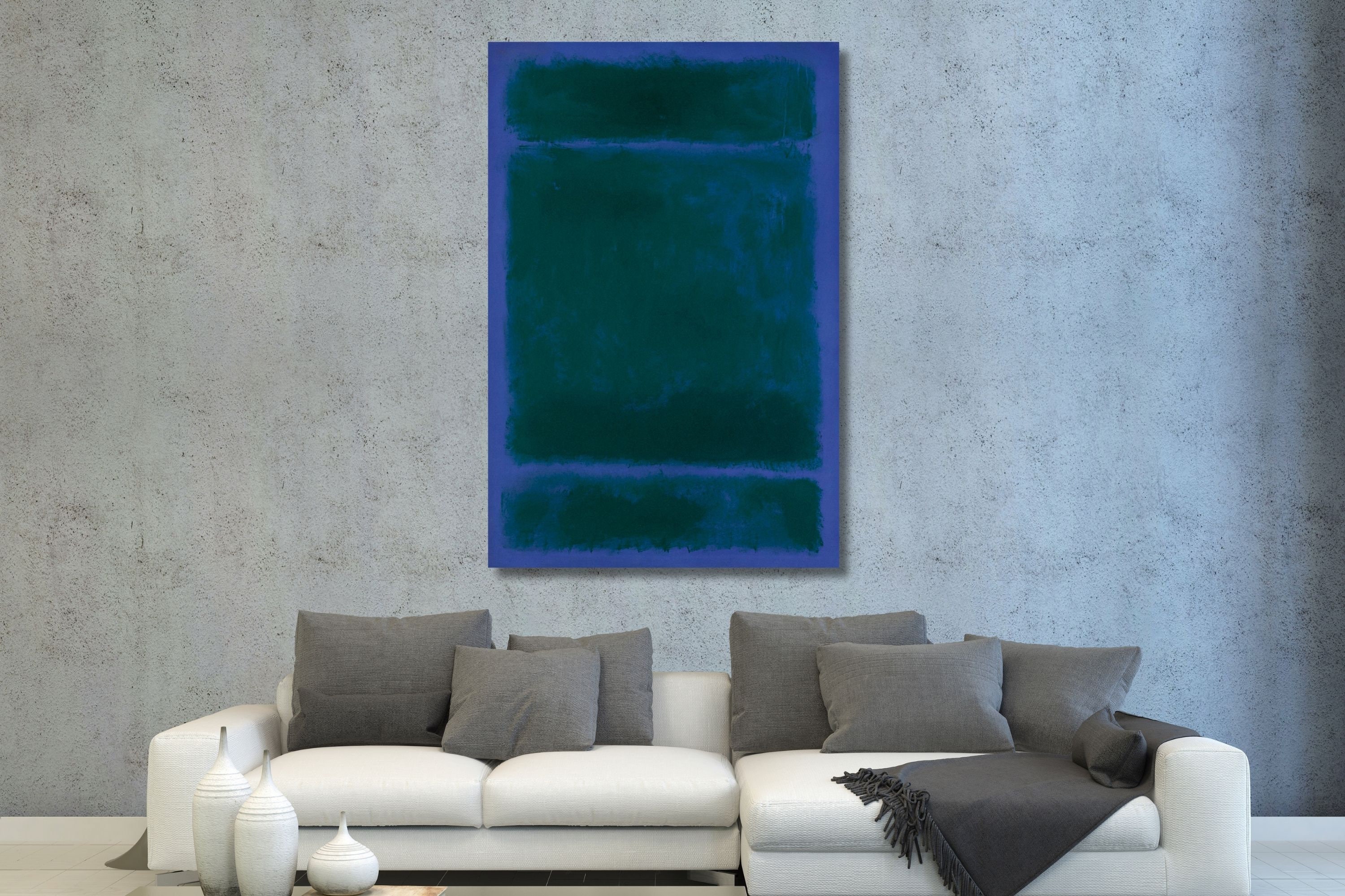 Mark Rothko Print Blue and Dark Green Oil on Canvas,mark Rothko ...