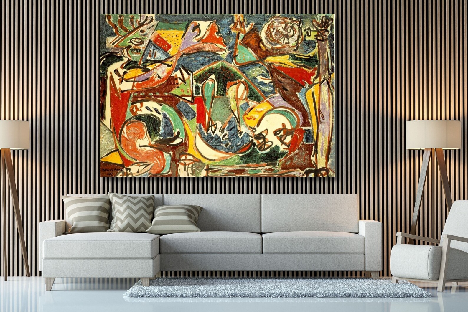 Pollock Jackson Print Colorful Canvas,pollock Abstract Art Wall Art ...