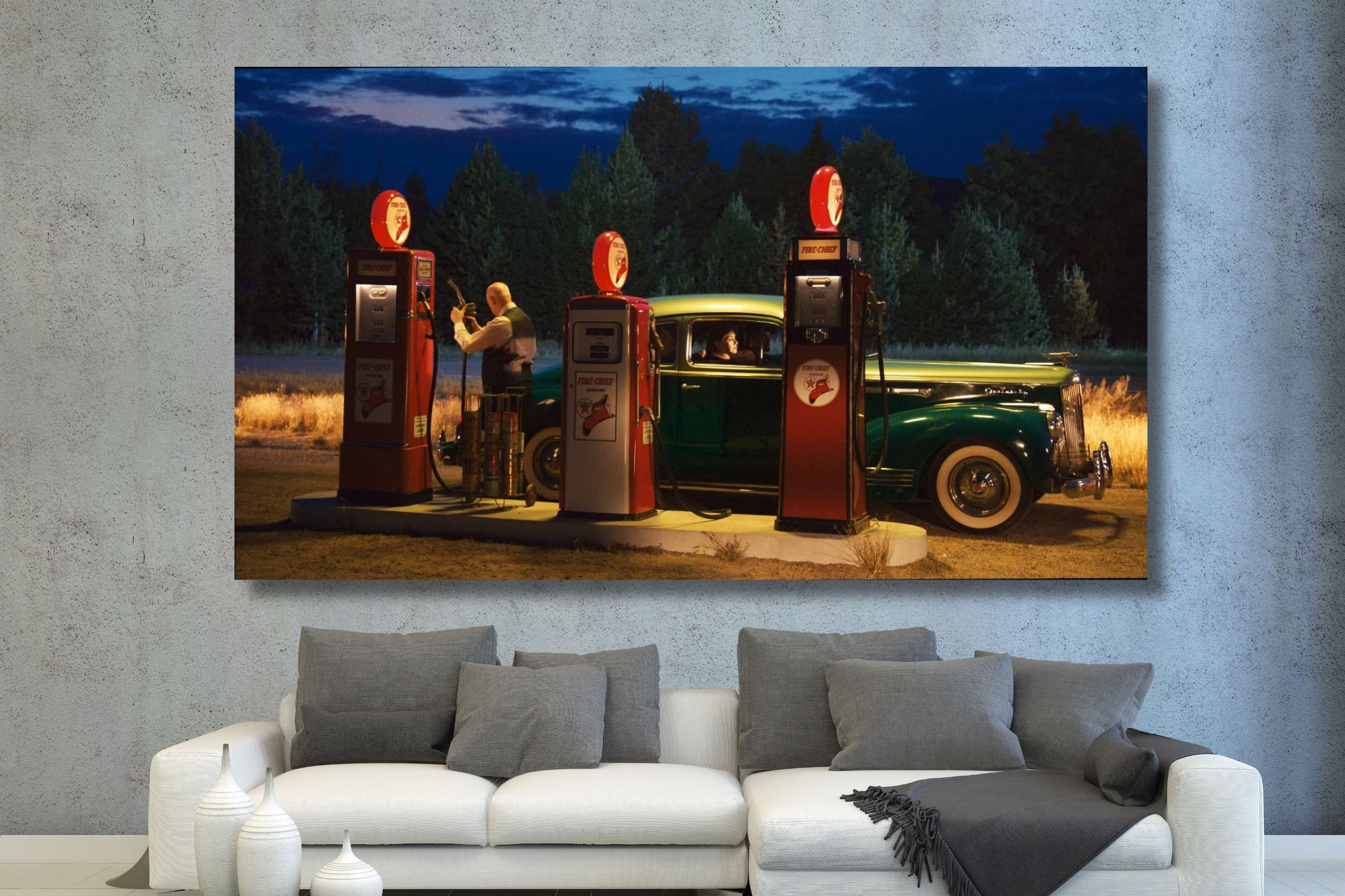 Edward Hopper Print Gas Station on Canvas,edward Hopper Artworks,edward ...