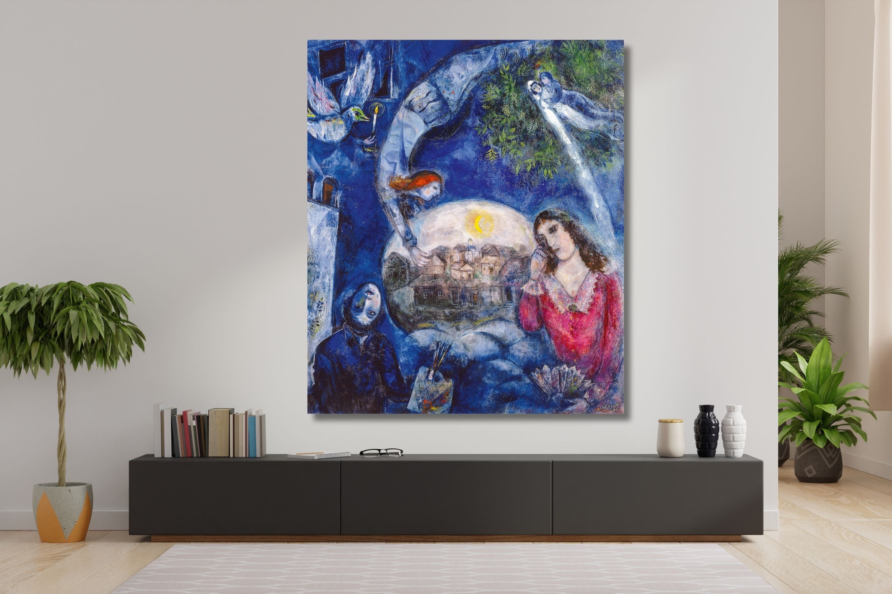 Marc Chagall,marc Chagall Print Blue World Poster,chagall Artworks ...
