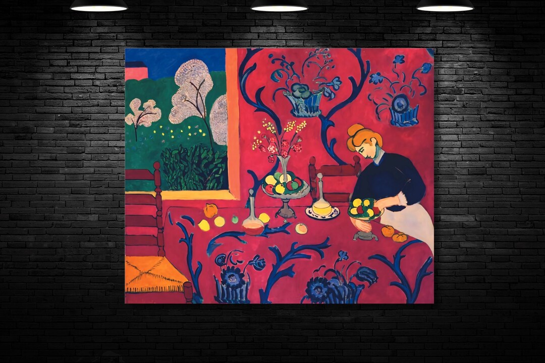 Henri Matisse,matisse Print Red Room on Canvas,henri Matisse Painting ...