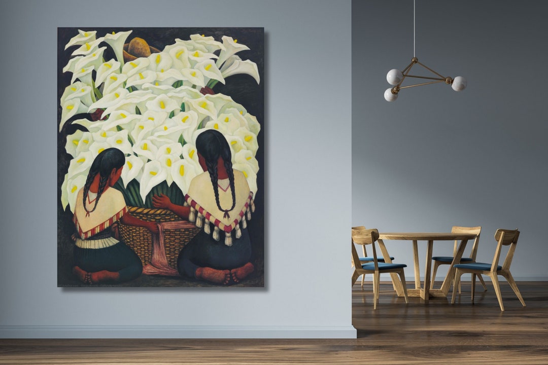 Flower Carrier Print on Canvas,diego Rivera Print,the Flower Carrier ...