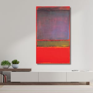 Mark Rothko Print No: 6 Violet, Green and Red 1951 on Canvas,mark ...