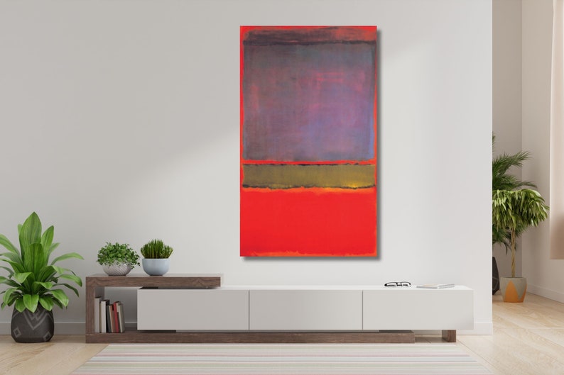Mark Rothko Print No: 6 Violet, Green and Red 1951 on Canvas,mark ...