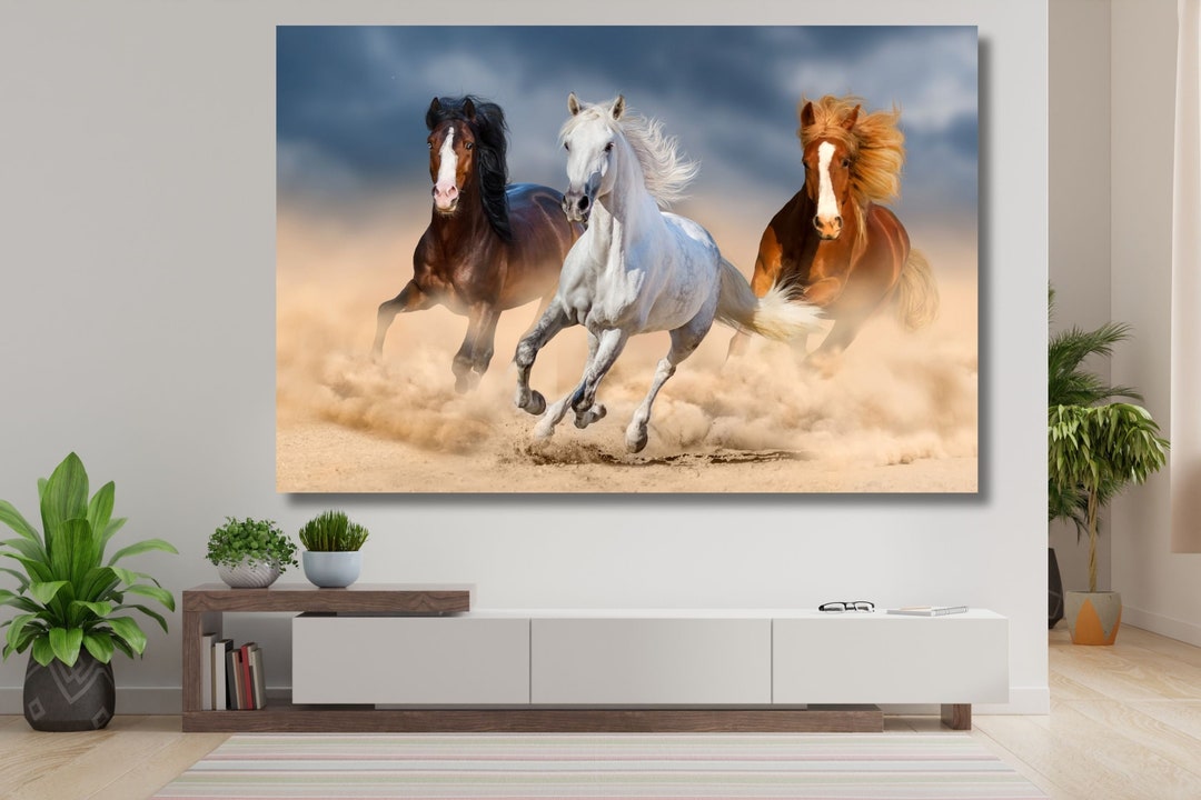 Running Horses Poster Canvas,horses Print Wall Art ,horses Wall Decor ...