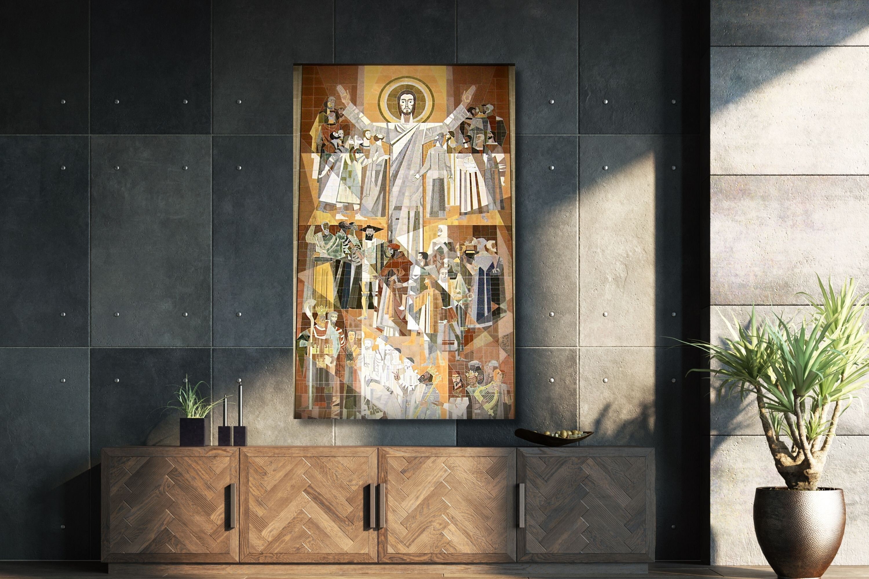Touchdown Jesus Poster Print Art, Touchdown Jesus Canvas Wall Art ...