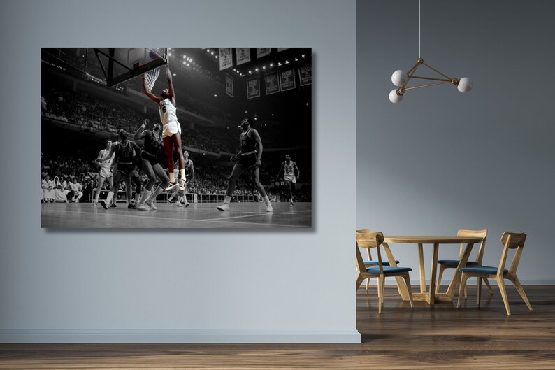 NBA Poster Bill Russell Dunk Poster Bill Russell Wall Art - Etsy