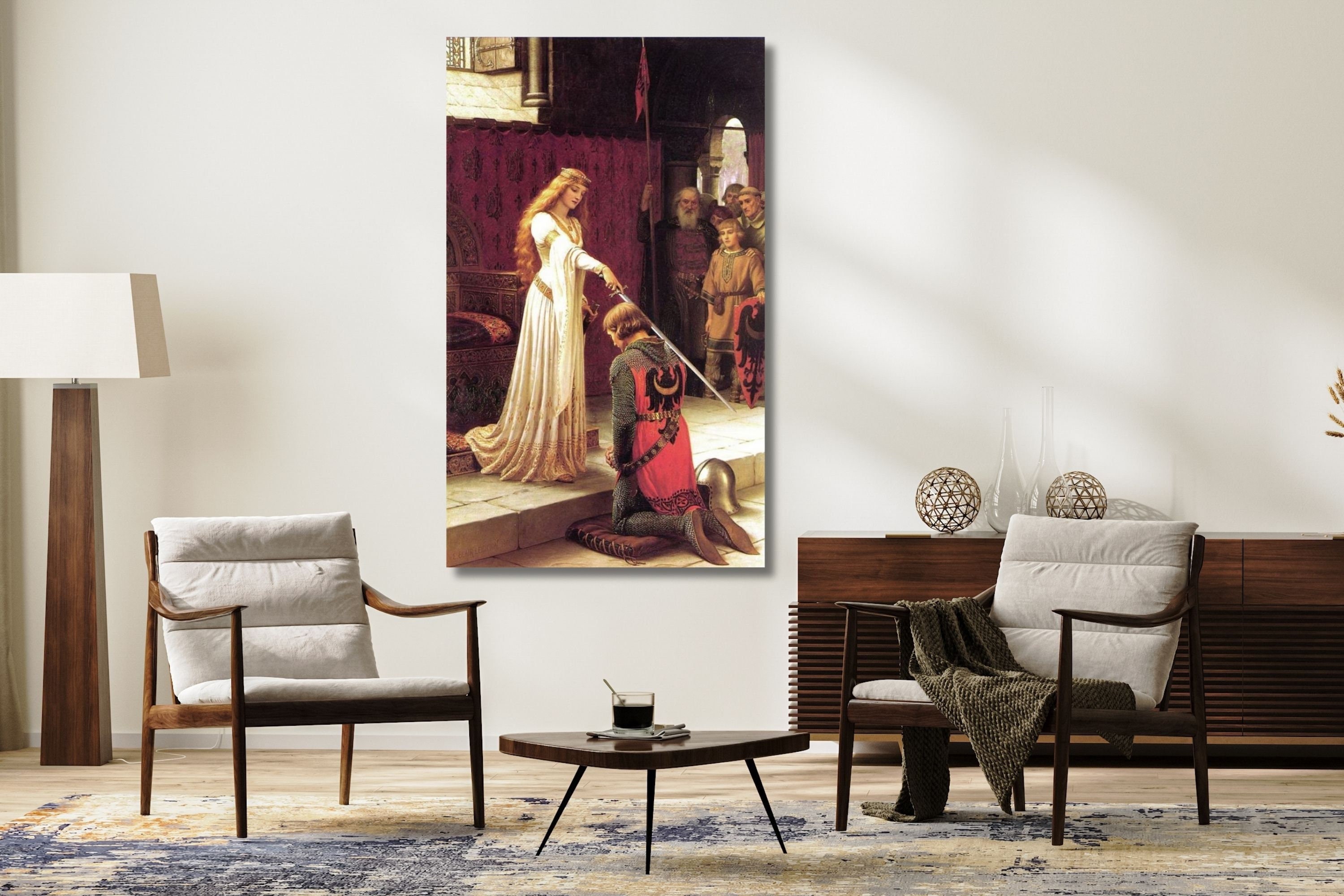 The Accolade Print by Edmund Blair Leighton, Edmund Blair Leighton ...