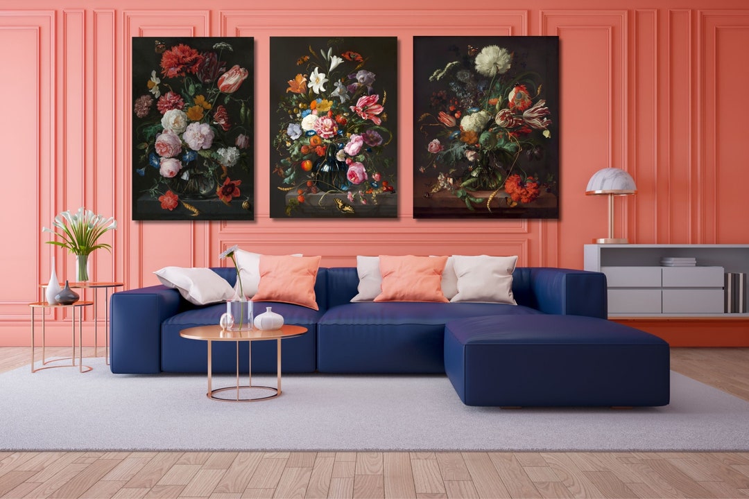 Set of 3 Jan Davidsz.de Heem, Vase of Flowers( 1660) Art Print on ...